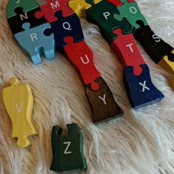 Toys | Wooden Toy Alphabet Giraffe Puzzle For Toddlers Early 199s ...